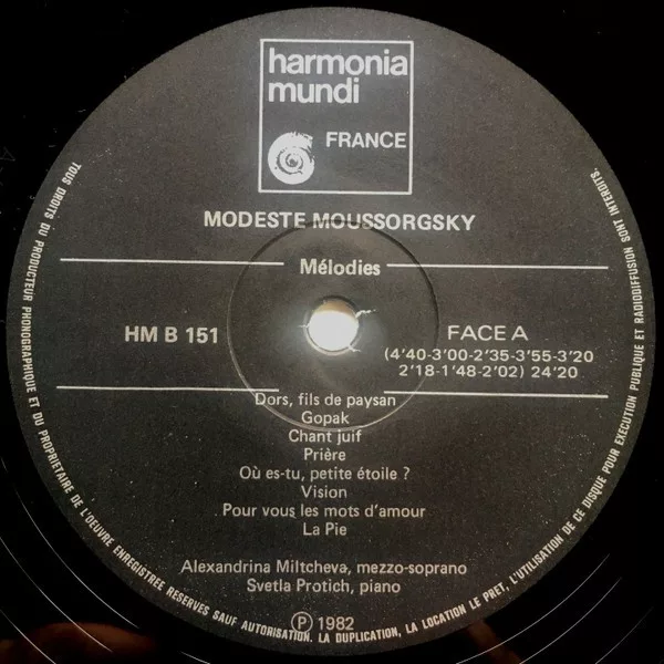 Moussorgsky, Alexandrina Miltcheva, Svetla Protich - Enfantines = In ...