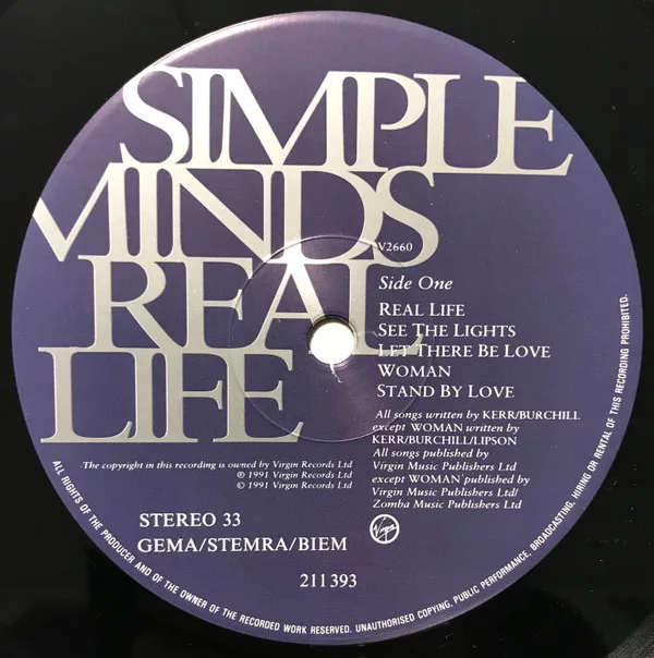 Simple Minds - Real Life - Vinyl Pussycat Records