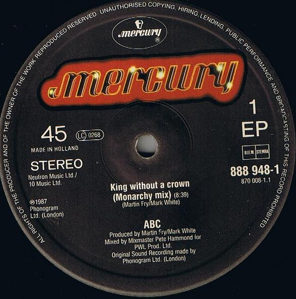 ABC - King Without A Crown - Vinyl Pussycat Records