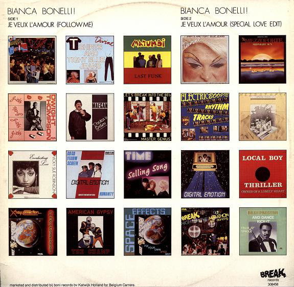 Bianca Bonelli - Je Veux L'Amour (Follow Me) - Vinyl Pussycat Records