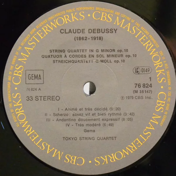 Tokyo String Quartet - Claude Debussy / Maurice Ravel - String Quartets ...