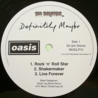 Oasis ‎– Definitely Maybe - Vinyl Pussycat Records