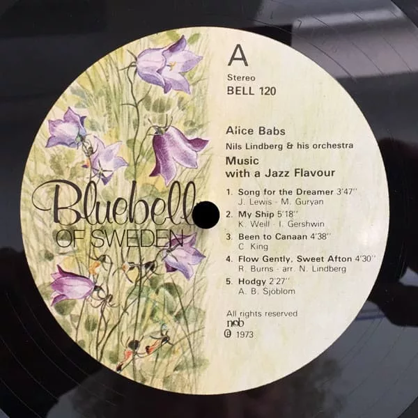 Alice Babs / Nils Lindberg's Orchestra - Music With A Jazz Flavour ...