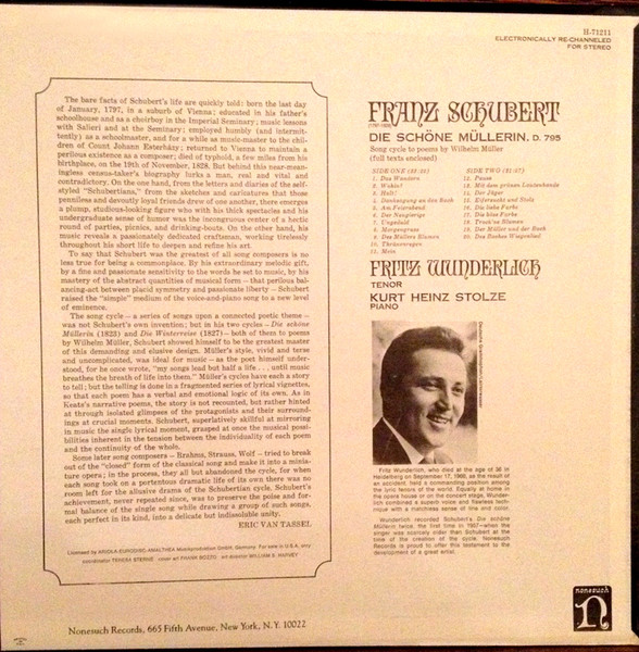 Franz Schubert, Fritz Wunderlich, Kurt Heinz Stolze - Die Schöne ...