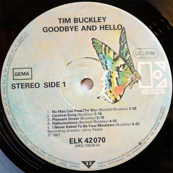 Tim Buckley - Goodbye And Hello - Vinyl Pussycat Records